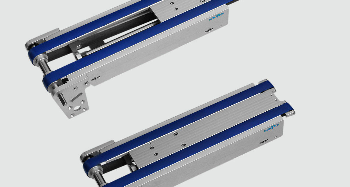 Unloading Conveyor with Pneumatic Cylinder Drive