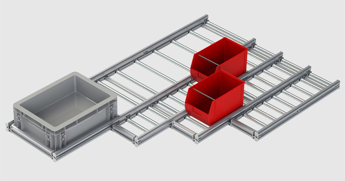 Multi-Track Roller Conveyor for Parallel Material Flow